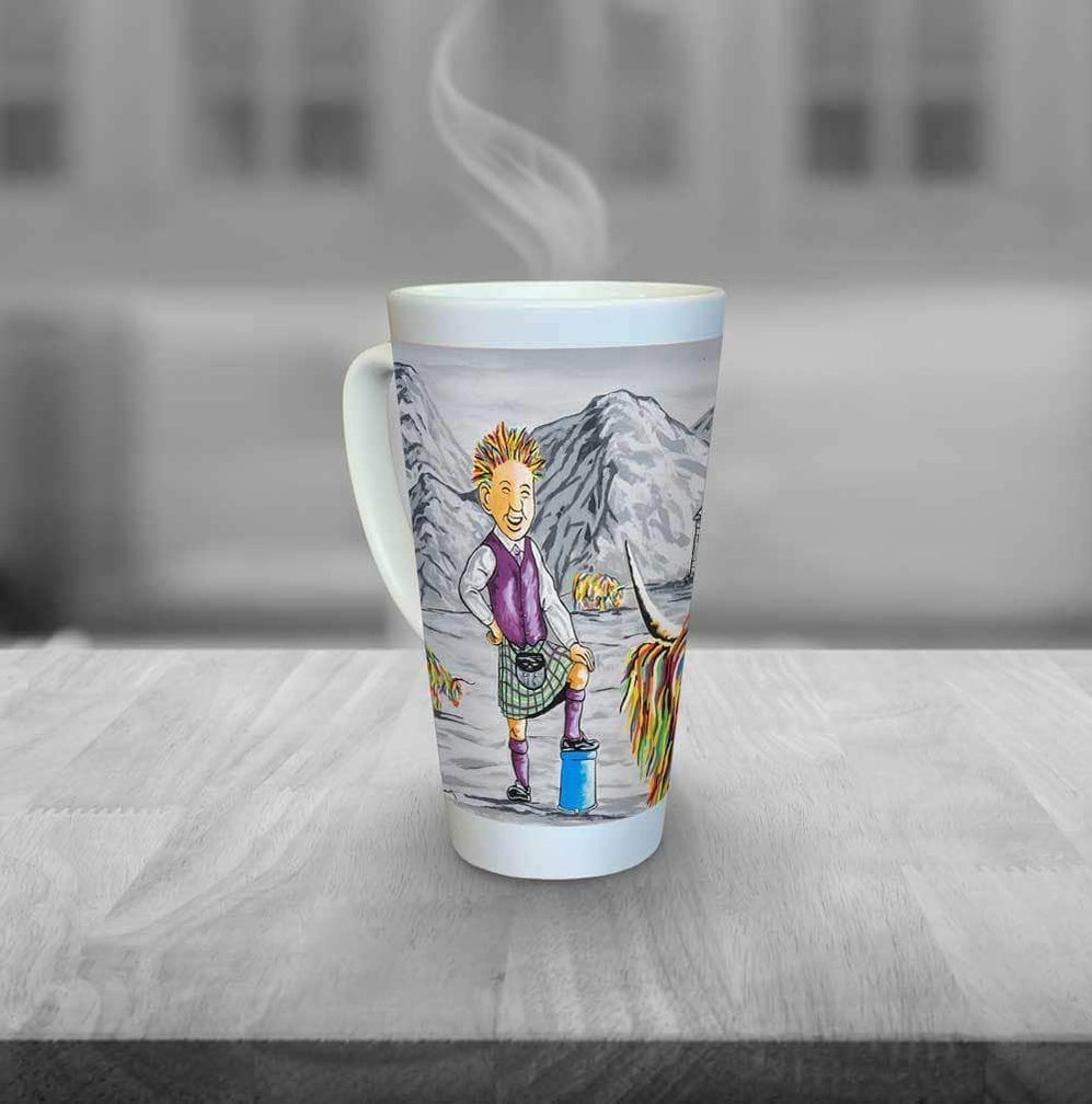Oor Wullie & Big Tam McCoo - Latte Mug | Steven Brown Art