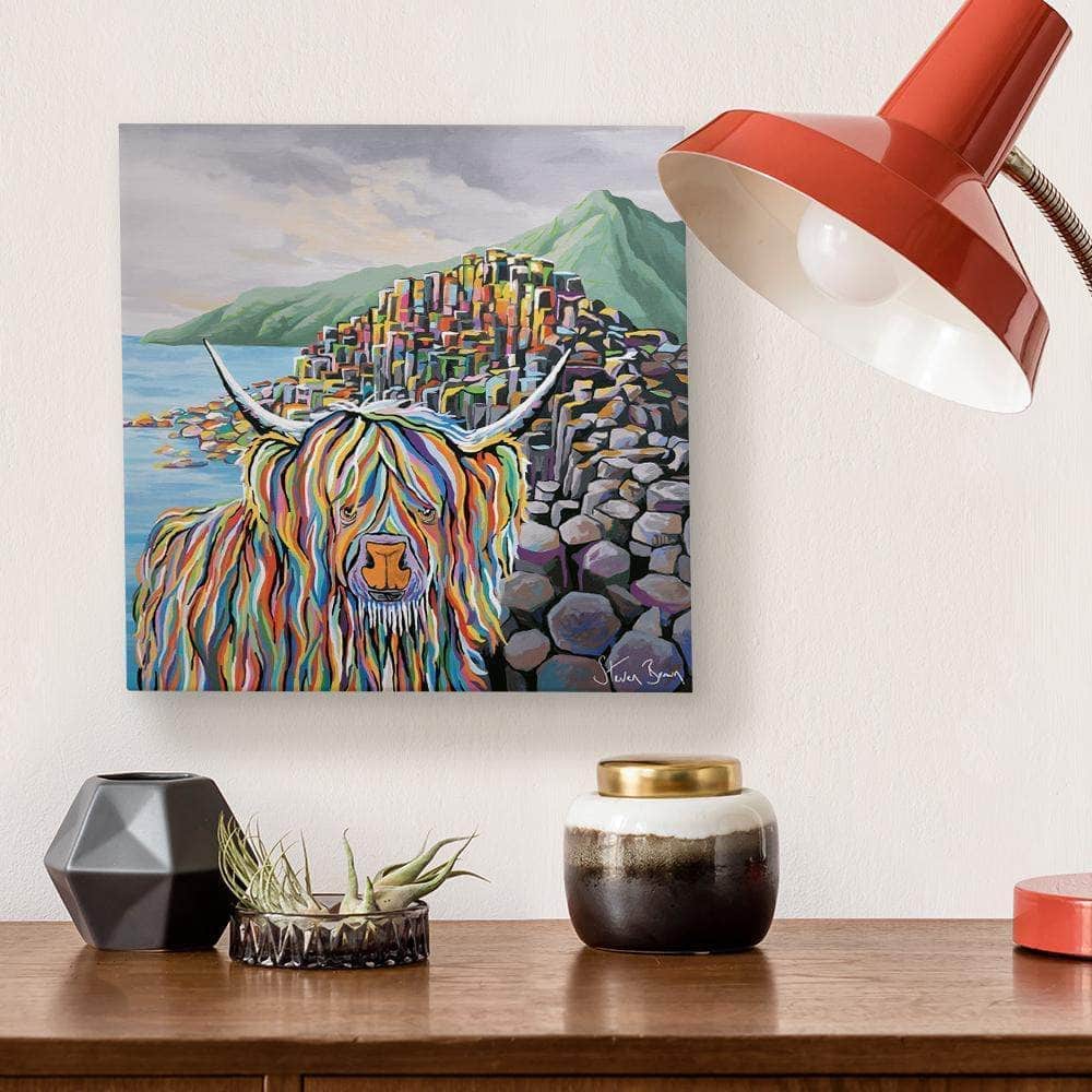 Paddy McCoo Highland Cow Painting Canvas | Steven Brown Art