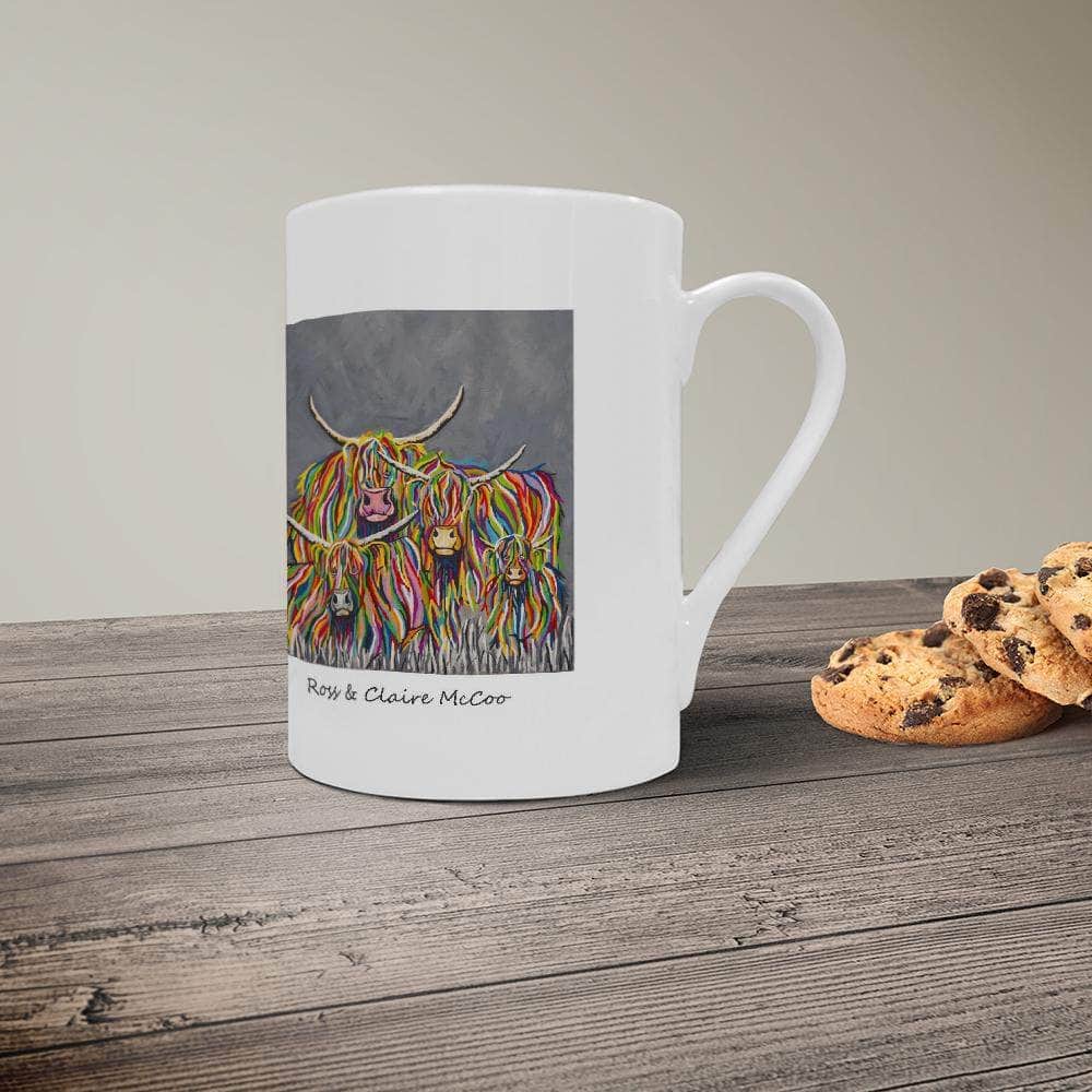 Ross & Claire McCoo Classic Mug | Colourful Cow Family — Steven Brown Art