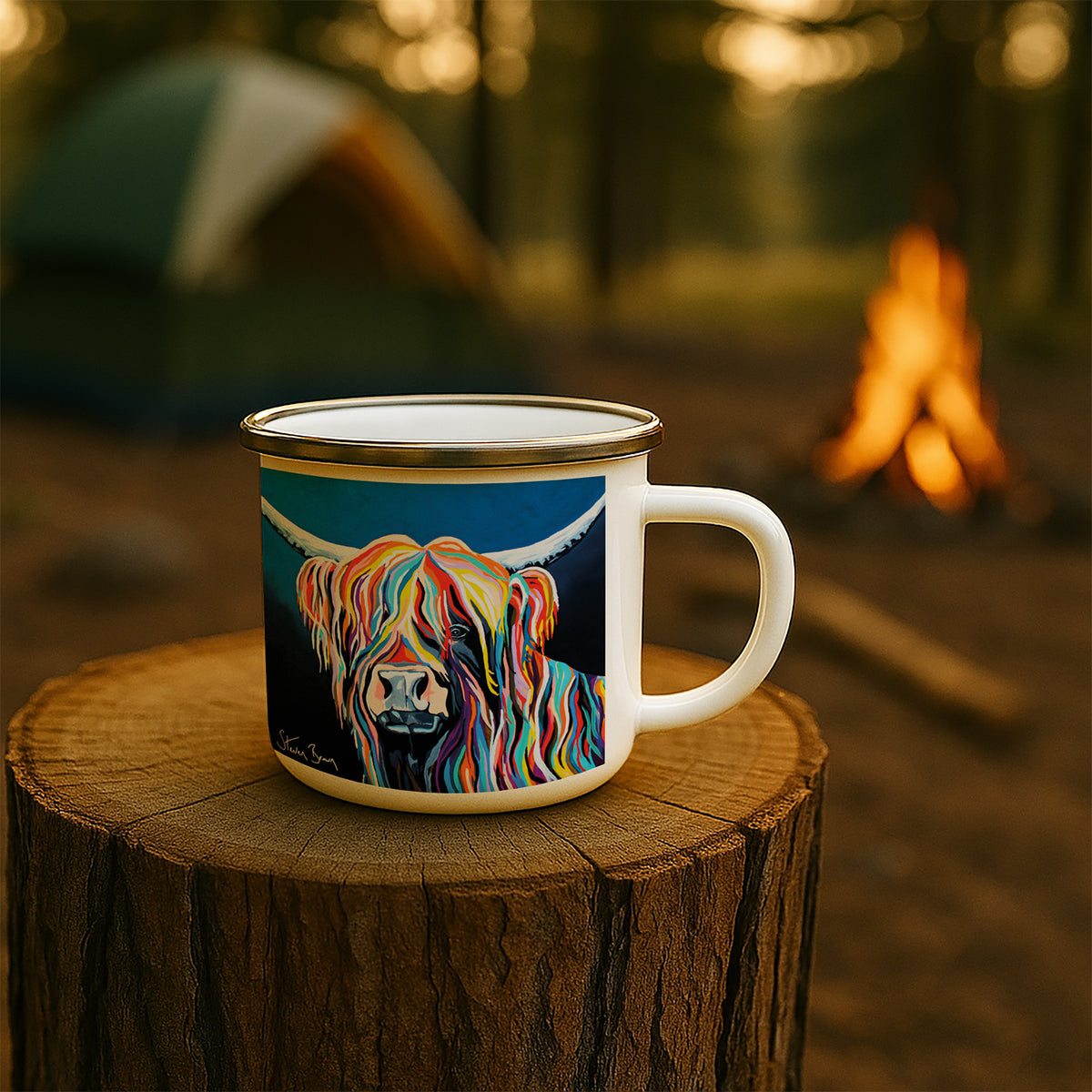 Harris McCoo - Enamel Mug — Steven Brown Art