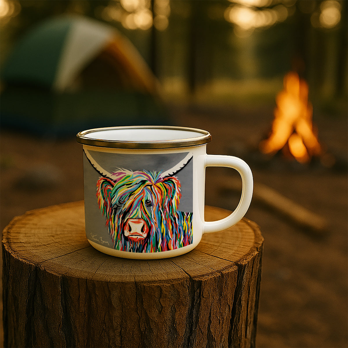 Rab McCoo - Enamel Mug — Steven Brown Art