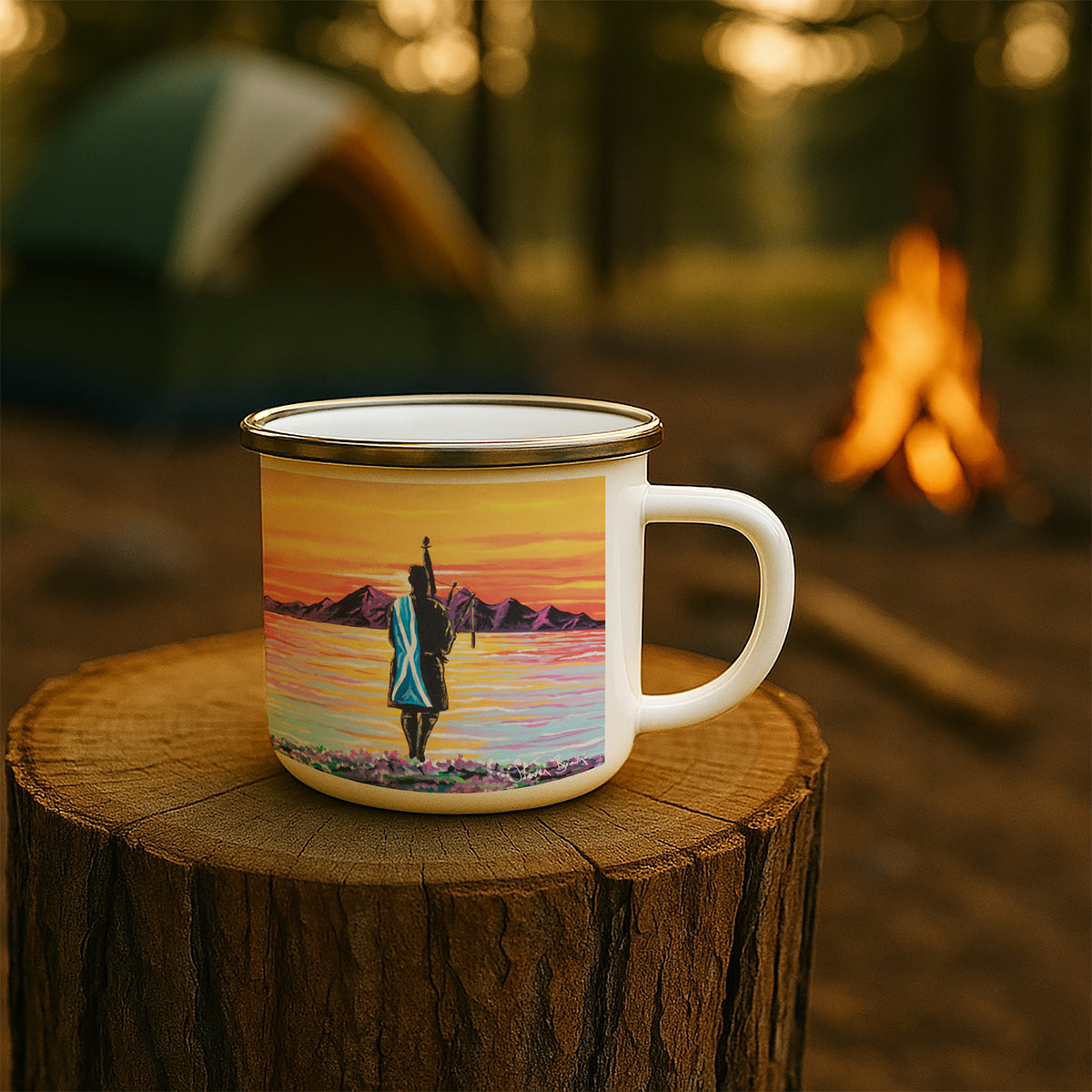 Home - Enamel Mug — Steven Brown Art