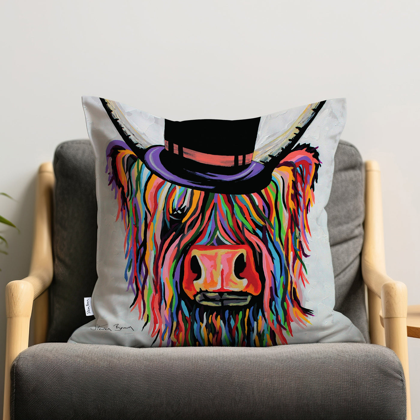 Toby Mori McCoo - Faux Suede Cushions | Steven Brown Art