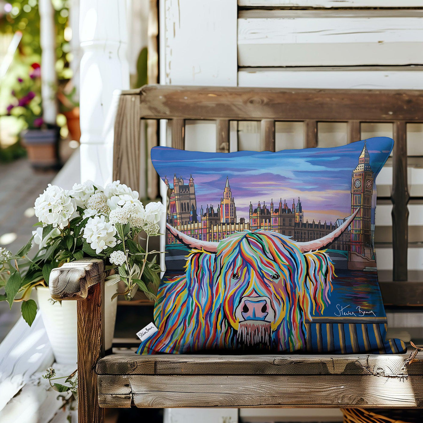 Wee Ben McCoo Outdoor Cushions | Steven Brown Art