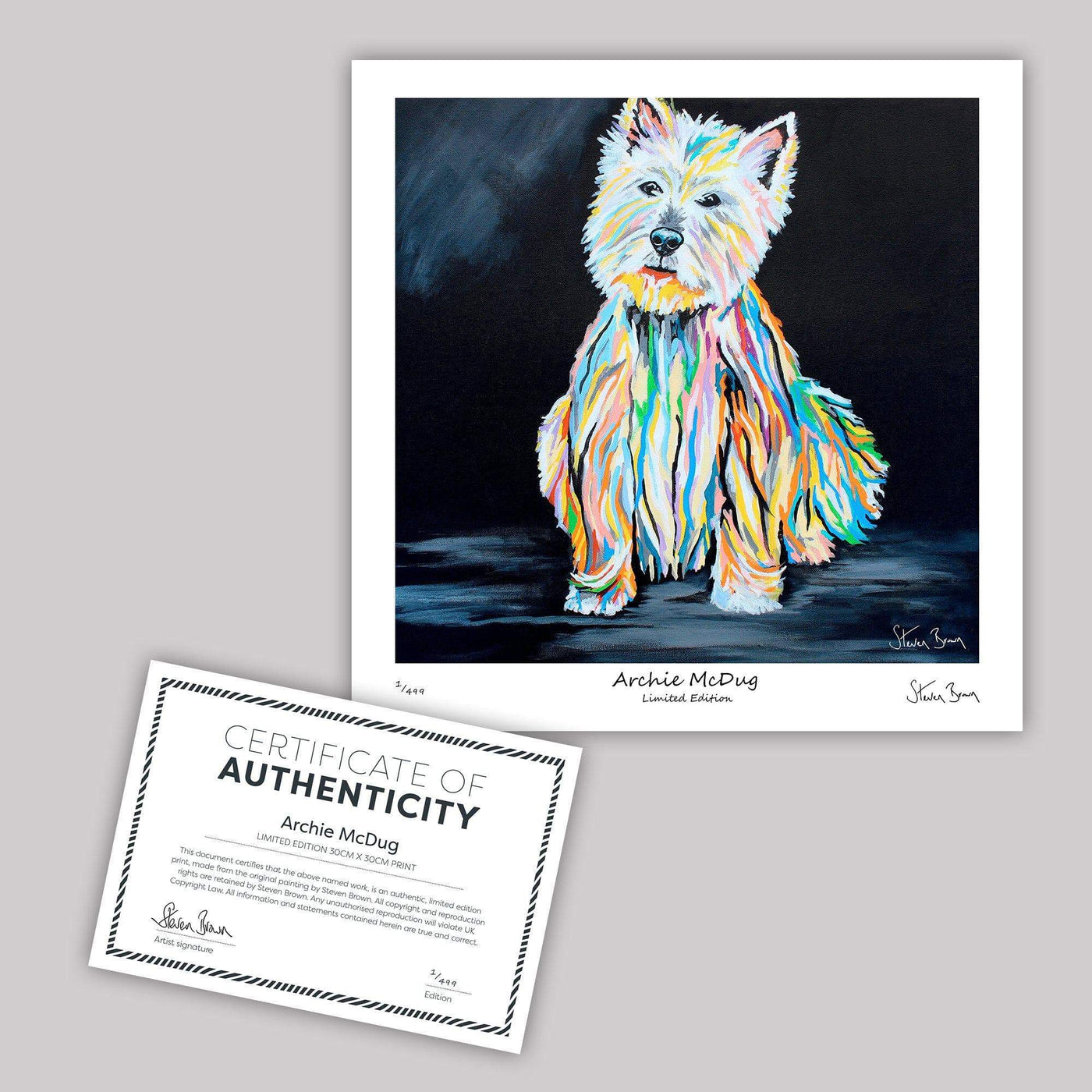 Archie McDug - Mini Limited Edition Print | Steven Brown Art